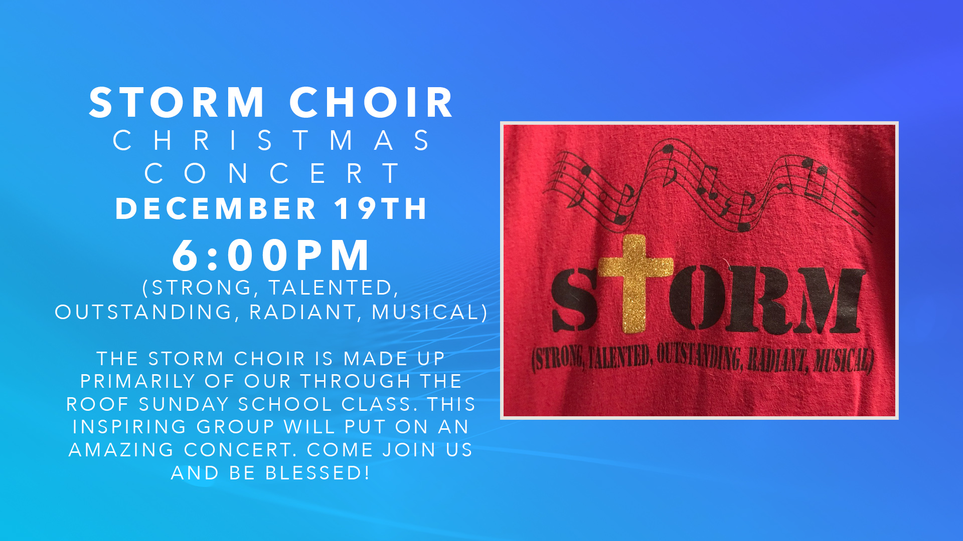 STORM Choir Christmas Concert - Grace Calvary Chapel