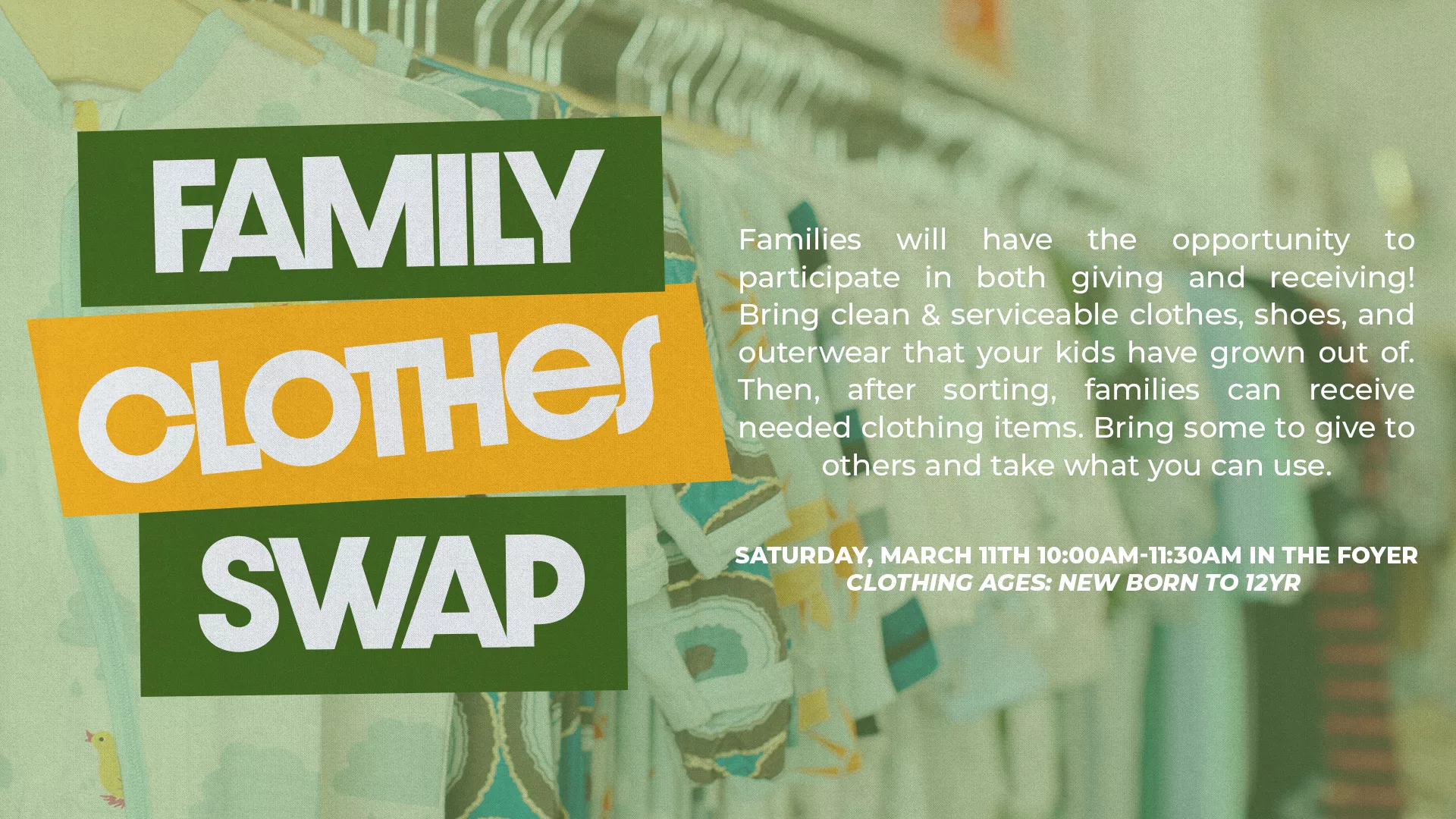 Family Clothes Swap - Grace Calvary Chapel